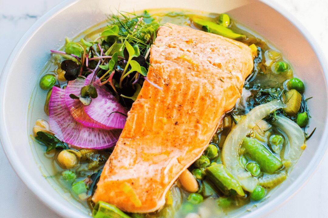 Easy Poached Trout with Spring Vegetables | Tried and True Recipes