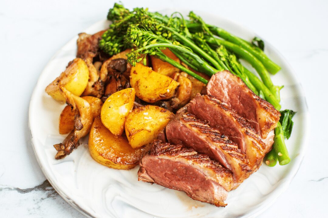 Seared Duck with Duck Fat Roasted Vegetables | Tried and True Recipes
