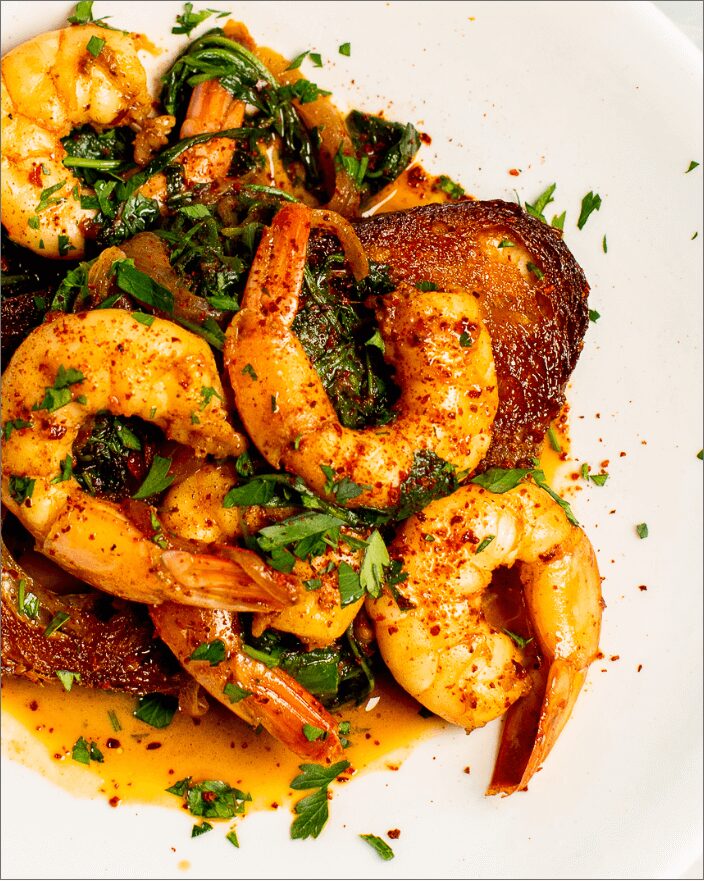 Spicy Aleppo Pepper Shrimp Toast | Tried and True Recipes