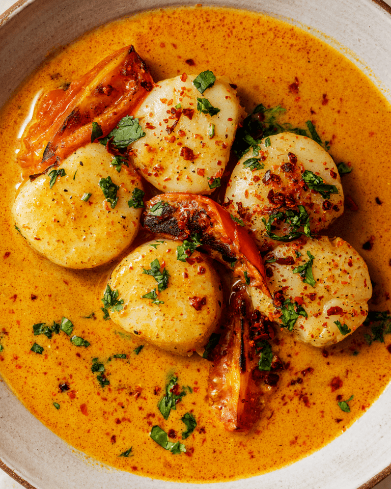 Spicy Coconut Curry Scallops | Tried and True Recipes