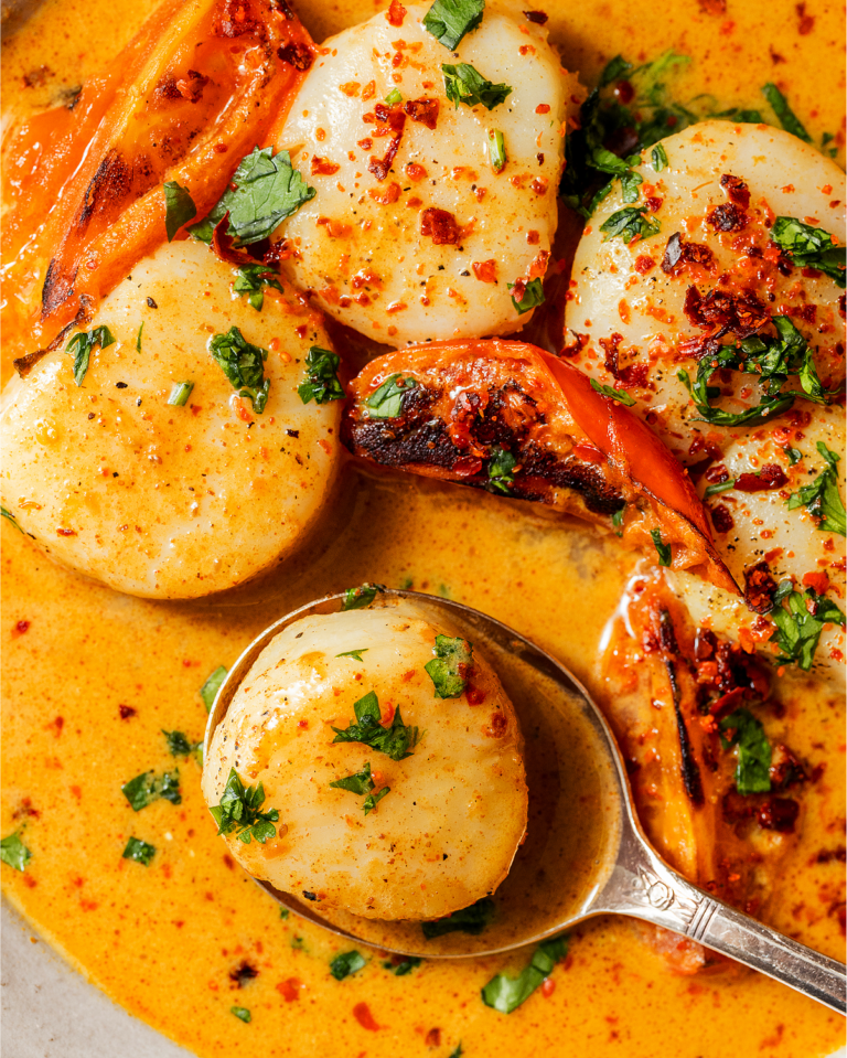 Spicy Coconut Curry Scallops | Tried and True Recipes