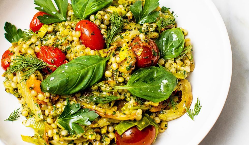 Pearl Couscous with Pistachio Pesto | Tried and True Recipes