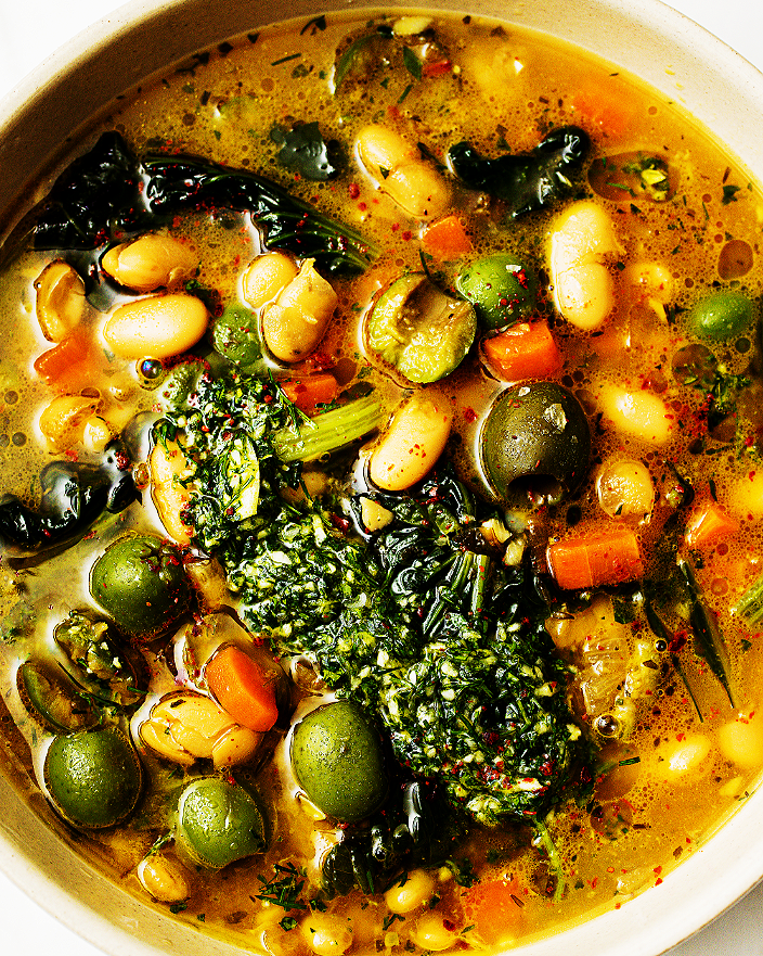 Greens and Beans with Olives | Tried and True Recipes
