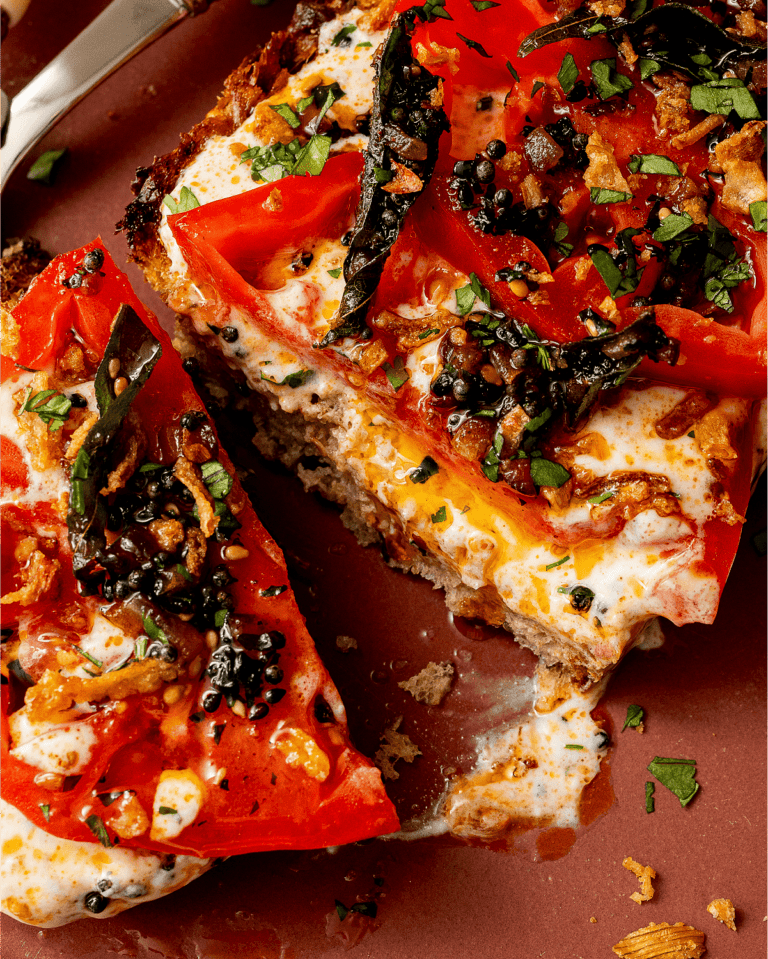 Vagharelu Dahi Tomato Toast | Tried and True Recipes
